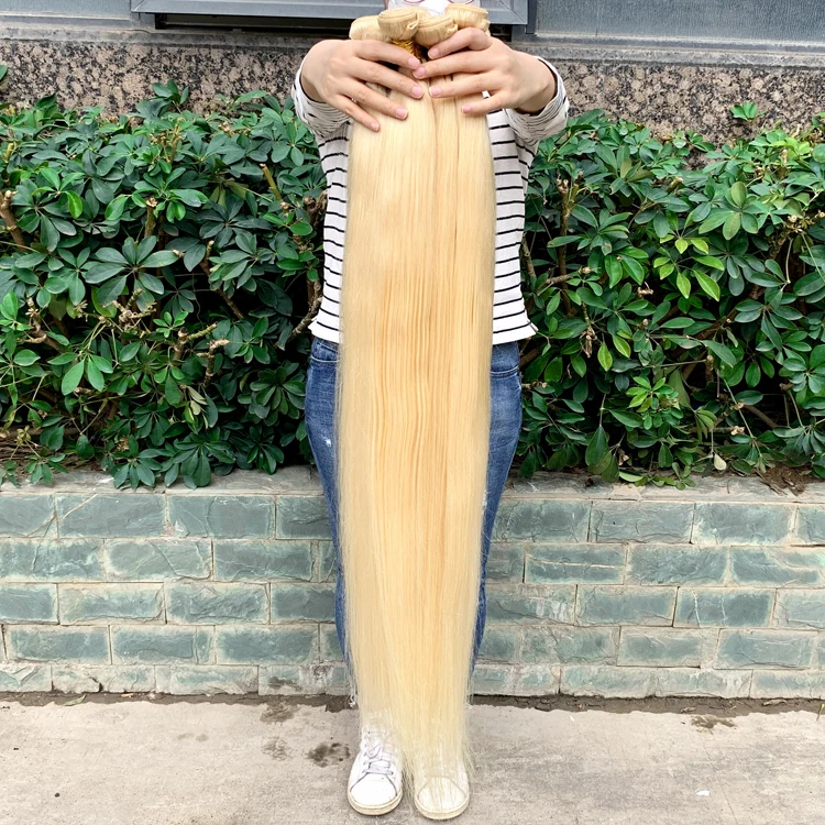 #613 Cuticle Aligned Wholesale Virgin Brazilian 36 40 Inch Blonde Human ...