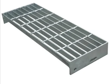 Hot Dip Galvanized Steel Steps For Stairs / Safety Steel Grating Stair ...