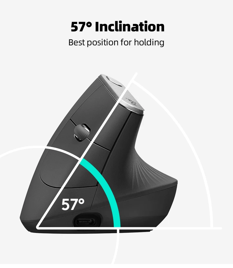 Logitech MX Vertical Mouse - Ergonomic Wireless Design