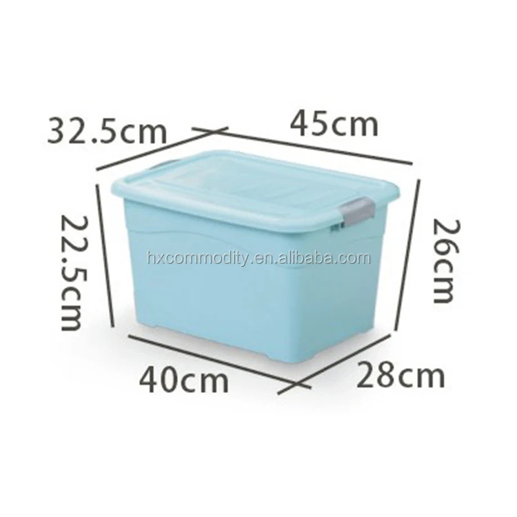 38l Big Size Rectangle Plastic Stackable Pp Plastic Storage Box ...