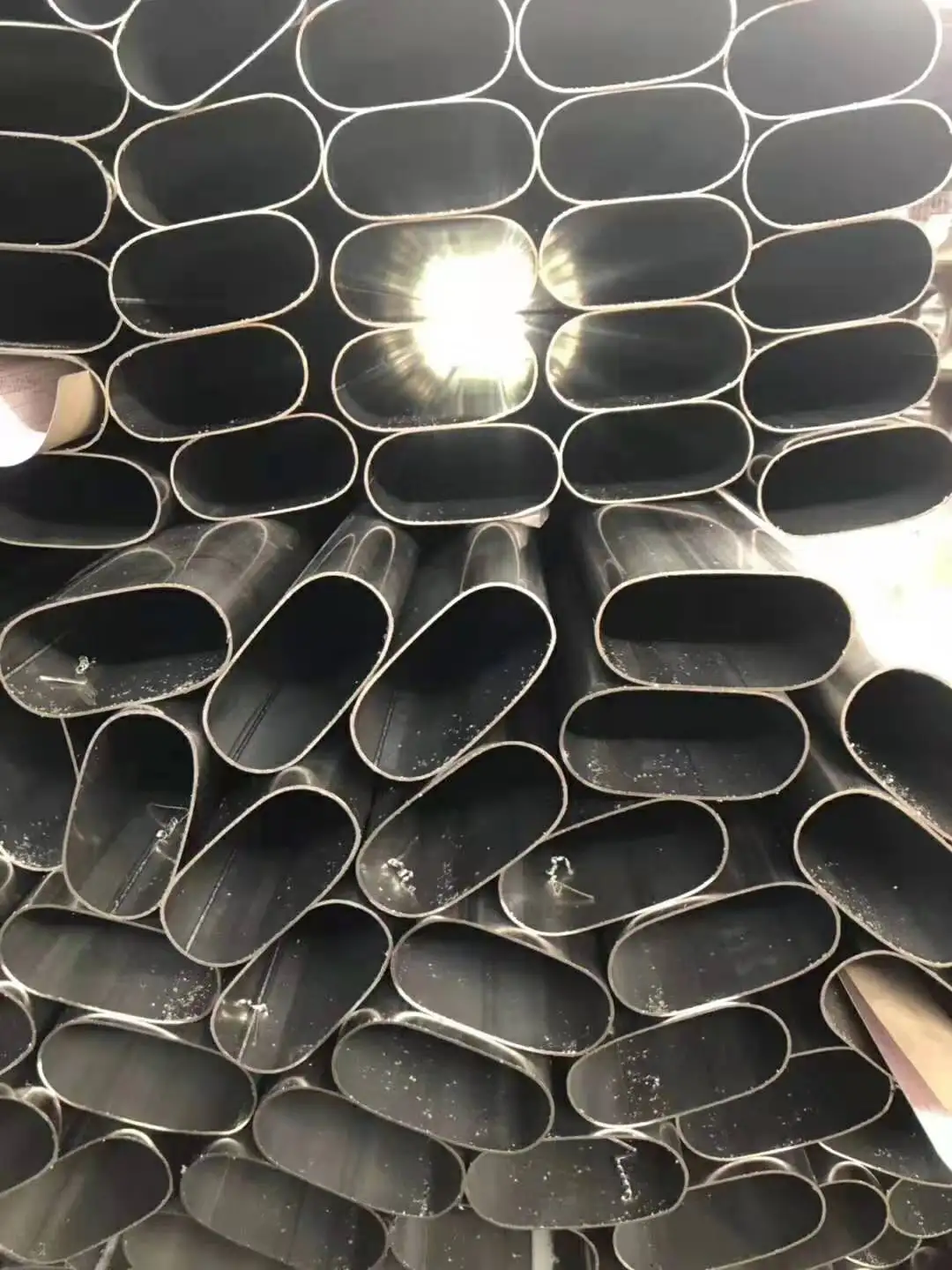 Sus 201 304 1.4301 Stainless Steel Half Round Tube Oval Pipe Inox Oval ...