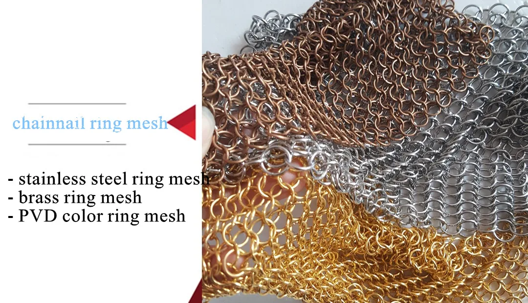 Flexible Architectural Anti-cut Metal Stainless Steel Ring Mesh - Buy ...
