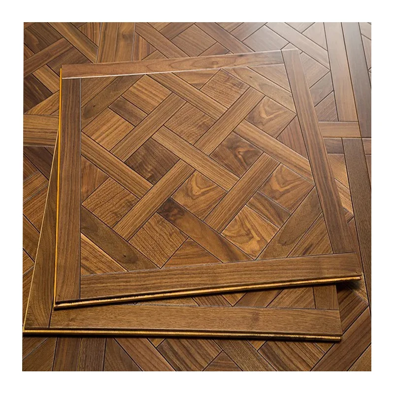 Walnut Wooden Versailles Parquet Flooring - Hardwood Flooring OEM