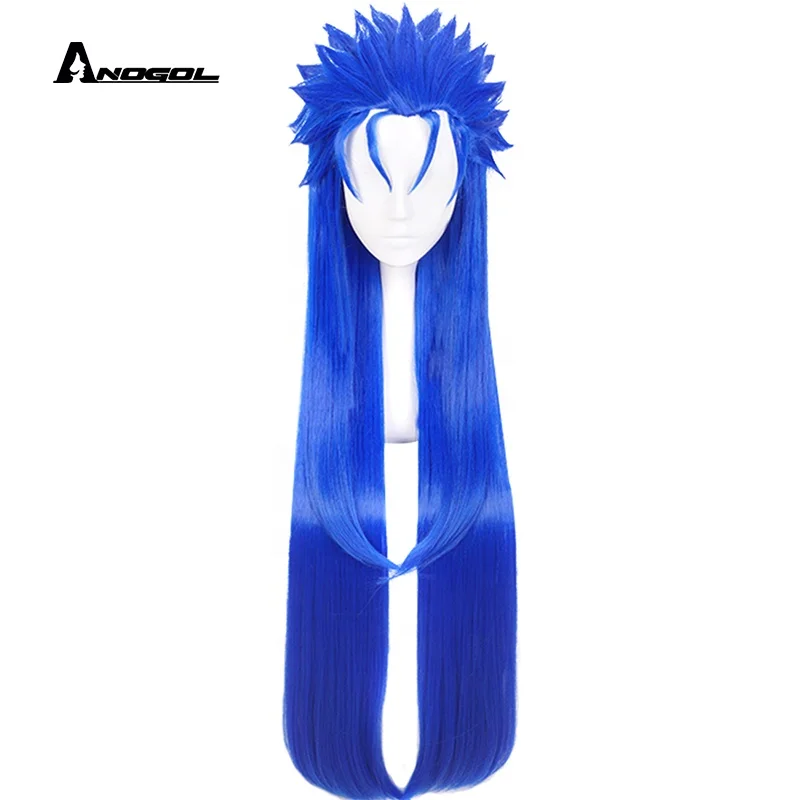 Anogol Blue Synthetic Hair Fate/stay Night Fgo Cu Chulainn Setanta ...