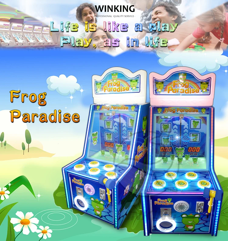Frog Paradise Whack-a-Mole Coin Operated Arcade Machine