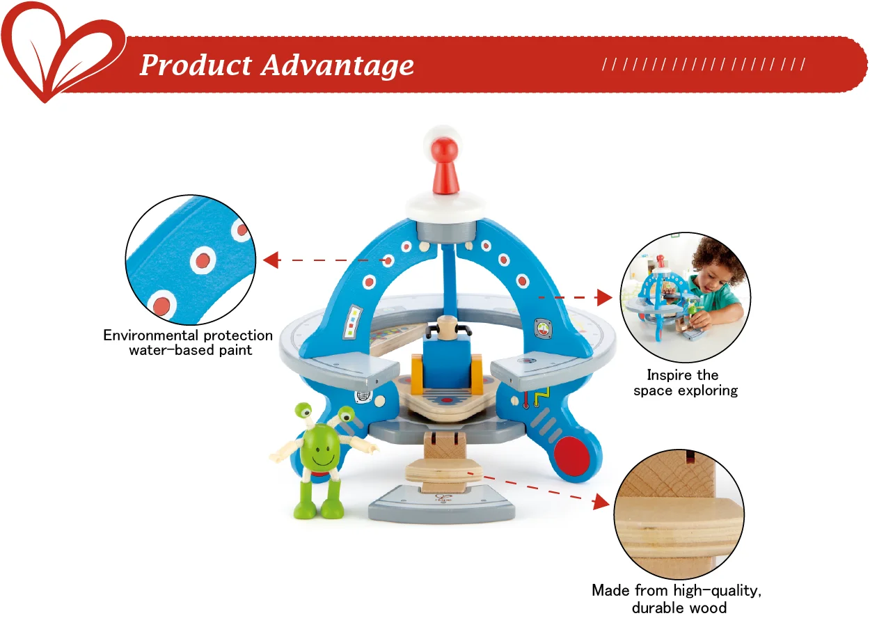 Wooden Ufo And Alien Space Role Play Learning Toy For Children - Buy ...