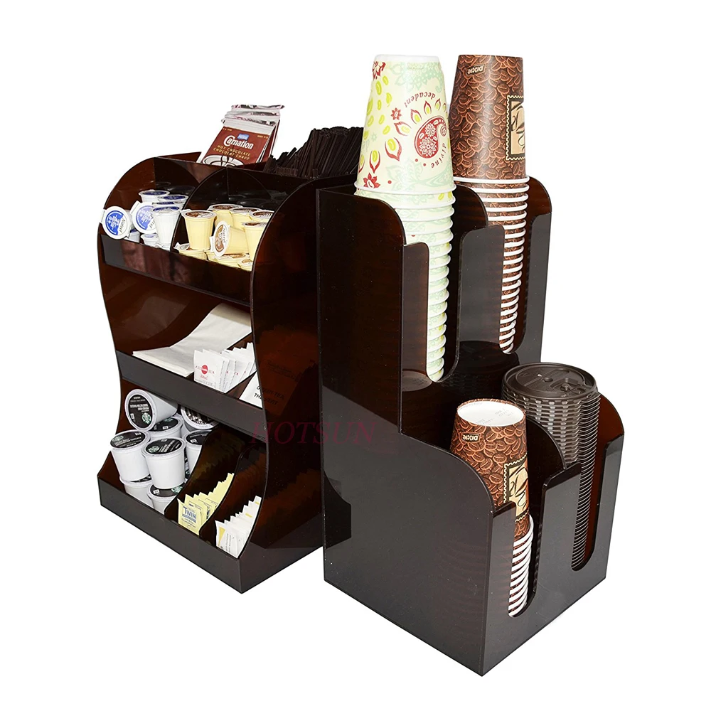 Custom Compartment Acrylic Coffee Paper Cup Holder Dispenser Coffee ...