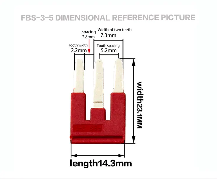 Fbs Center Contact Fixed Bridge Plug-in Bridge For St2.5 Din Rail ...