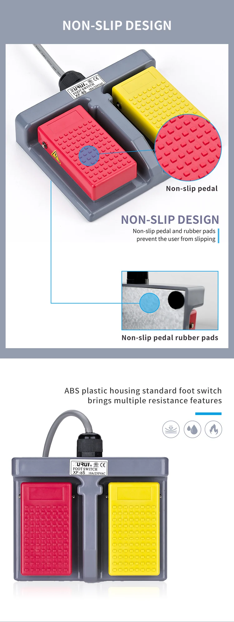 Electrical Double Pedal Foot Switch - Buy Foot Switch,Foot Pedal,Pedal ...