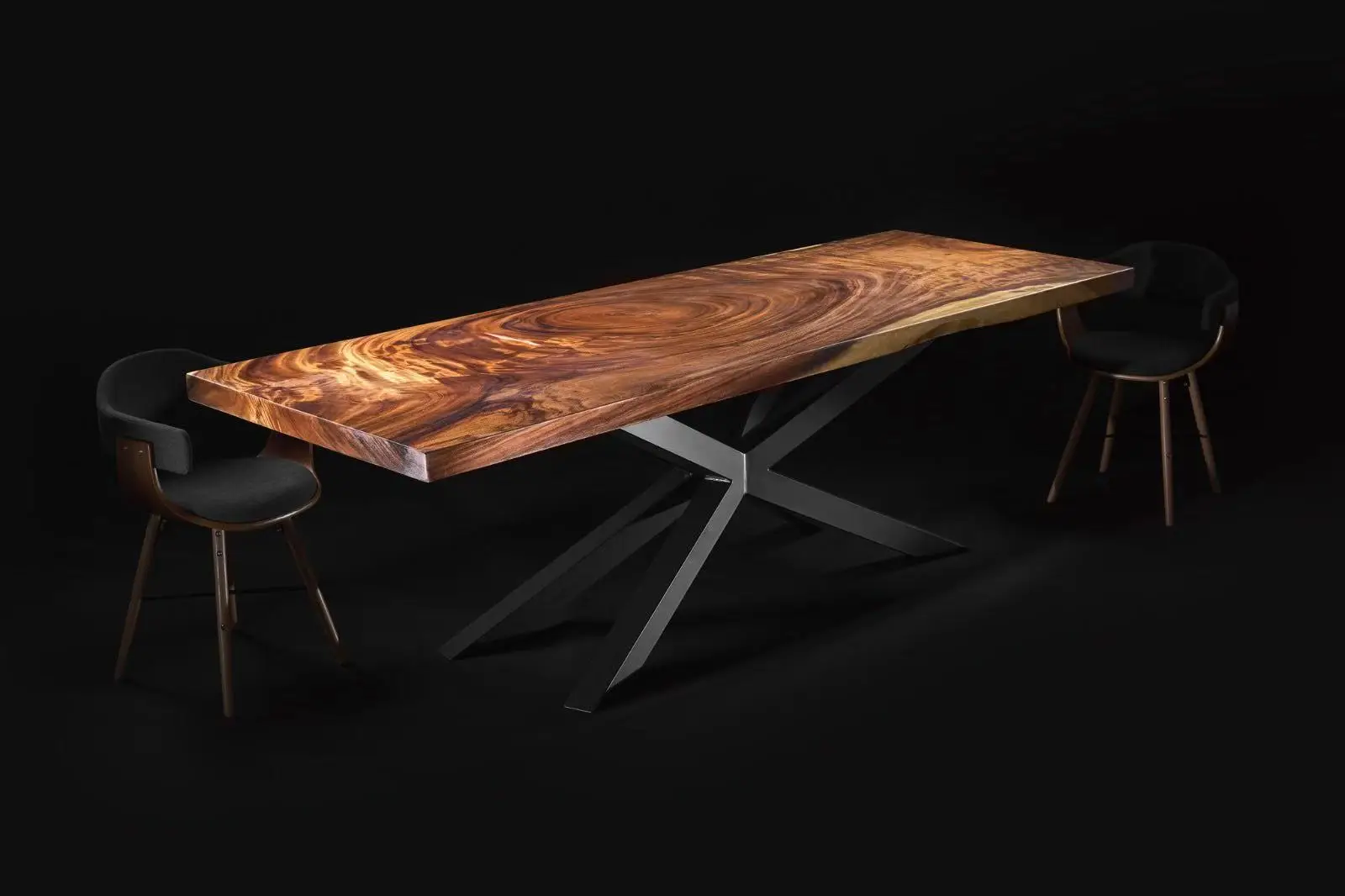 South America Walnut Natural Shape Table Top Live Edge Wood Slab