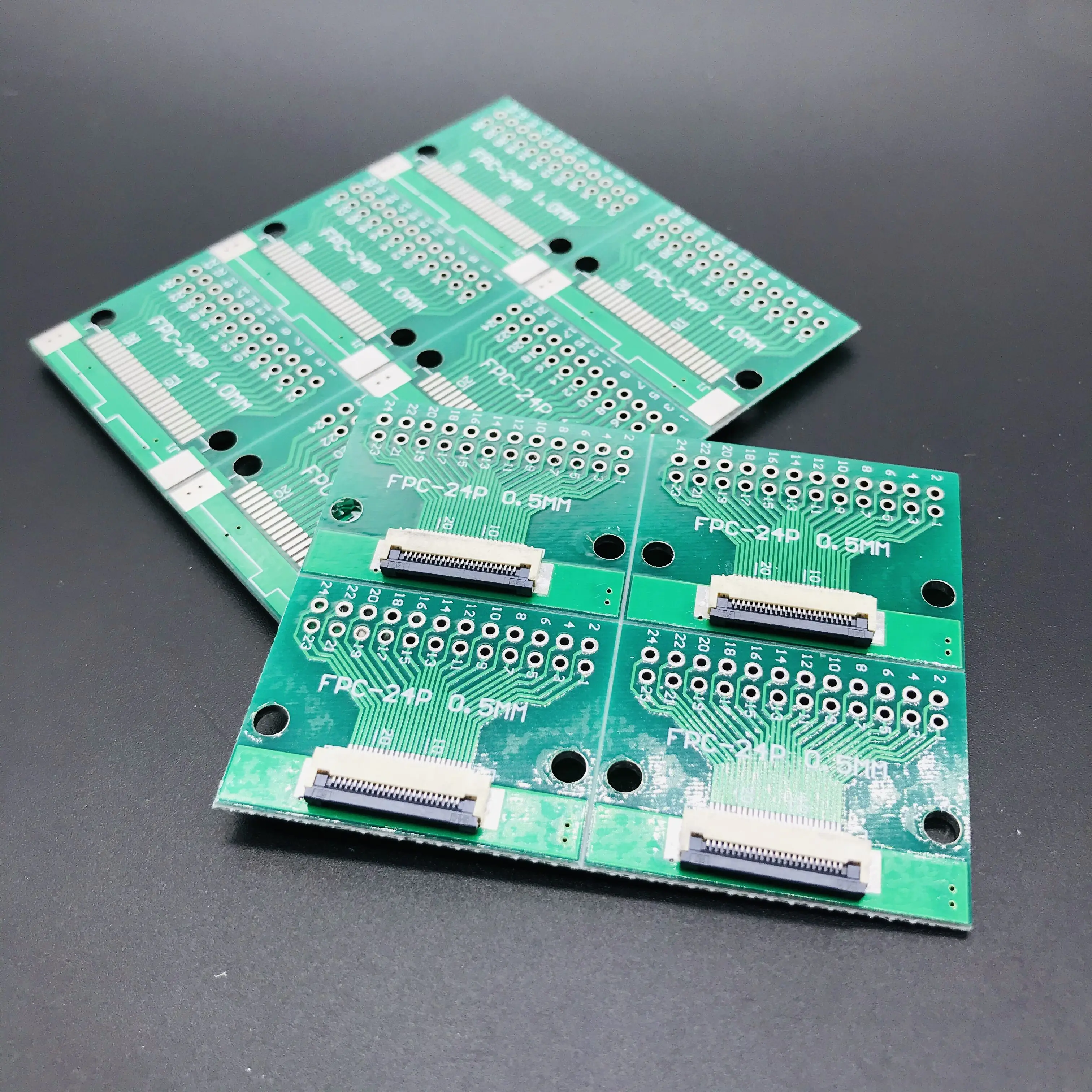 0.5mm 24pin FPC/FFC Connector to 2.54mm Plate Adapter PCB Board