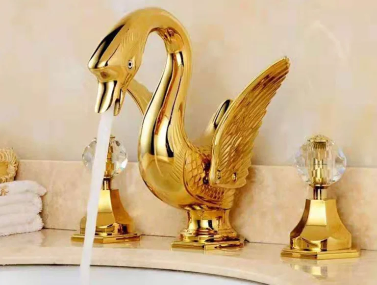 Luxury Animal Style Floor Free Standing Bathtub Faucet Shower Taps For ...