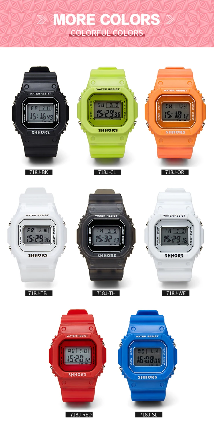 Shhors Watch Digital Alarm Chronograph Wrist Watch Electronic Watch For ...