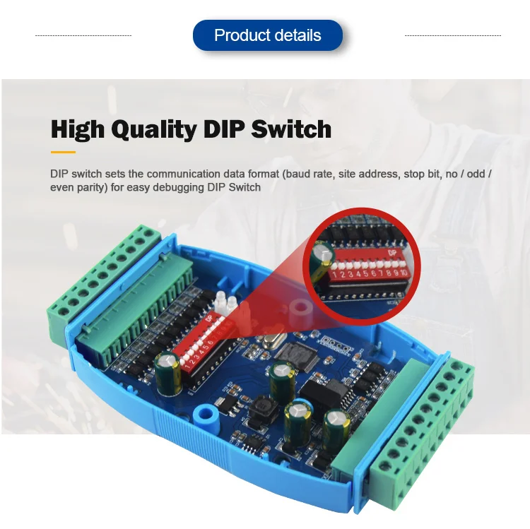 Huaqingjun 8-channel Rs485 Modbus Analog Acquisition Module Current ...