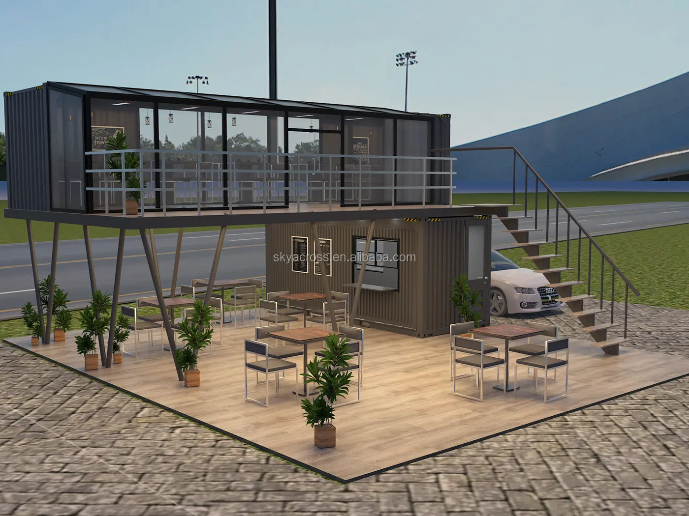 Two-story Pop-up Container Coffee Restaurant Bar Cafe Kiosk