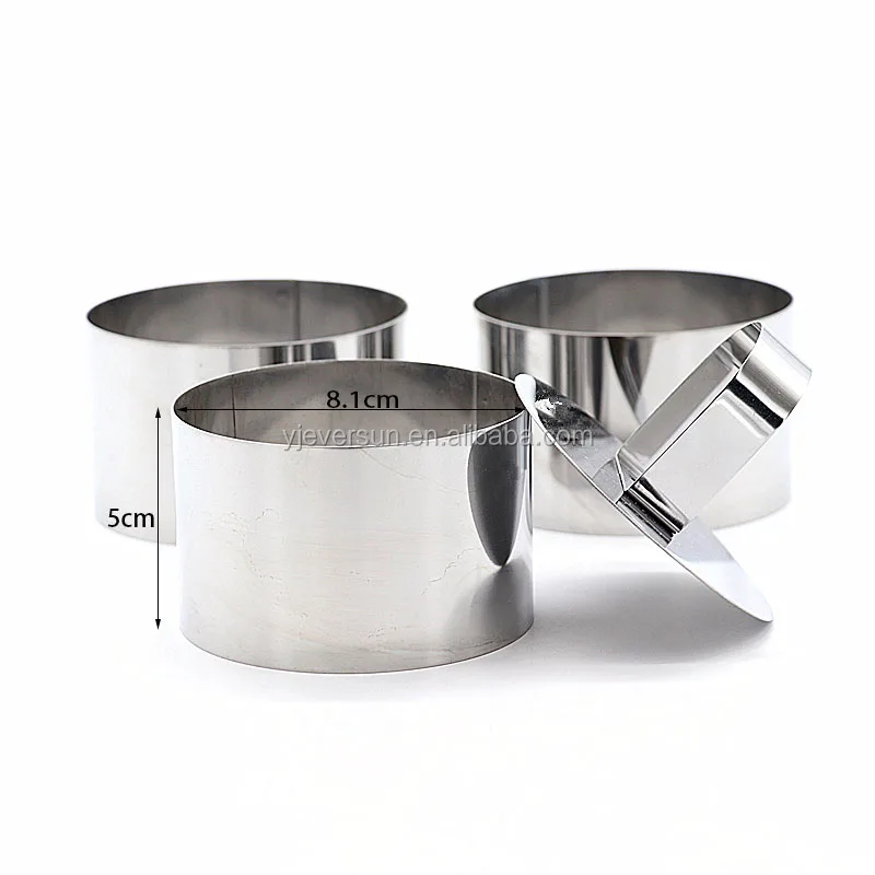 Stainless Round Shape Metal Stainless Steel Cake Mold Mould - Dessert ...