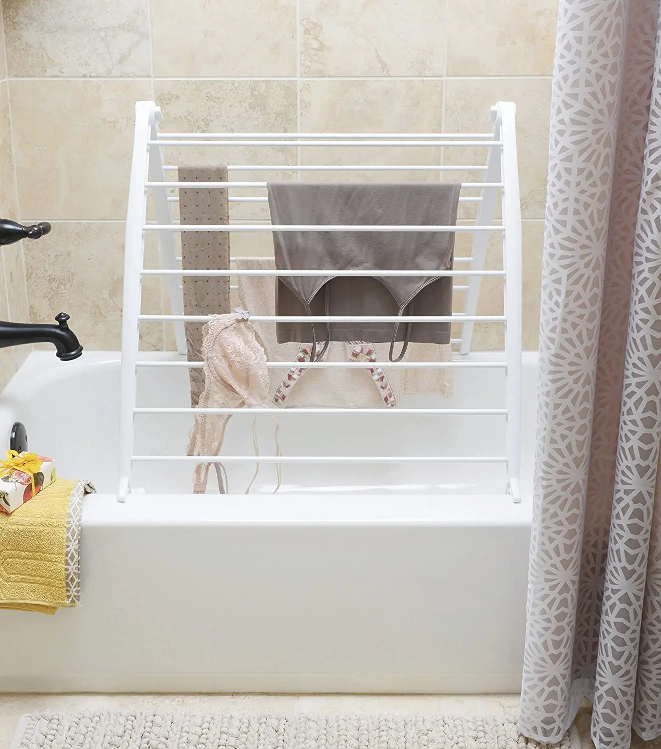 Flat Storage Drying Clothes Drying Rack - Lightweight & Foldable