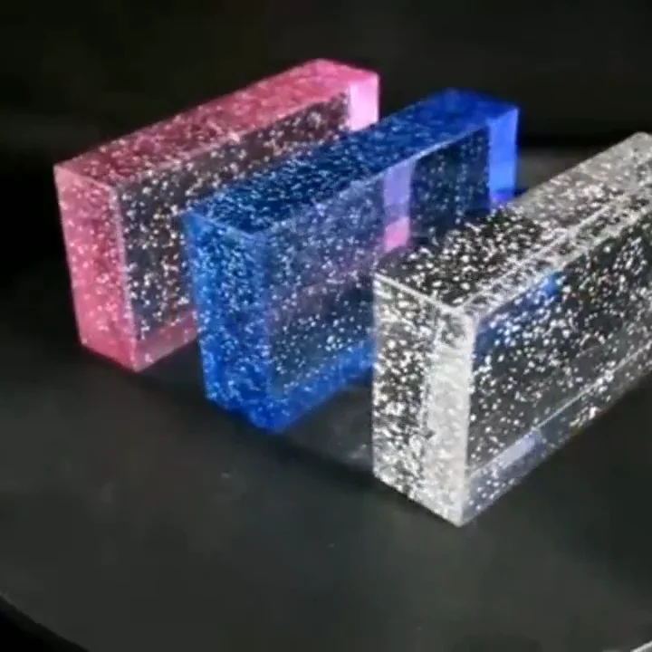 Solid Clear Glass Block Decorative For Home Bathroom K9 Crystal Glass ...