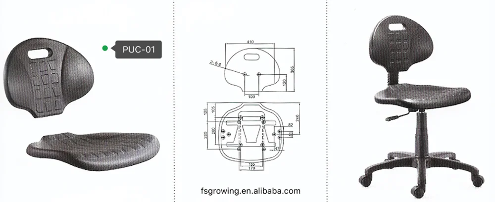 PU Lab Mechanism Chair - High Quality ESD Laboratory Furniture
