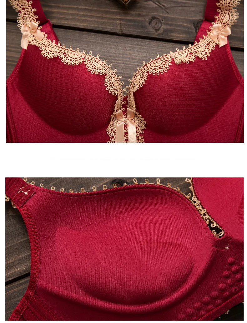 Court Style A B C Cup Push up 38 Bra Size Sexy Bra and Panties