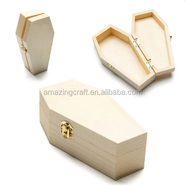 Custom Mini Coffin Wood Box With Liners Black Coffin Small Halloween ...