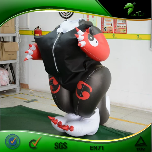 Full Latex Body Suit with Inflatable Breasts - Sexy Fox Costume