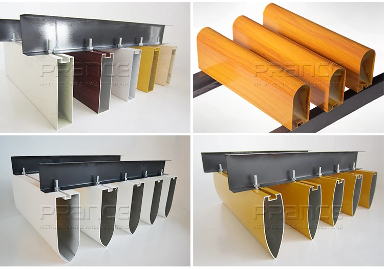 Aluminum U Shaped Baffle Ceiling Design by PRANCE