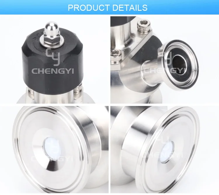 Sanitary Stainless Steel Aseptic Sampling Valve with Double Port