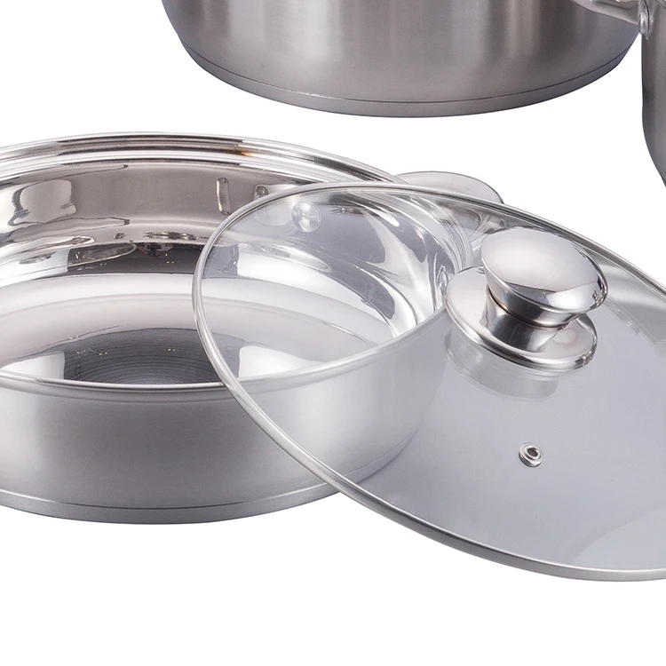 Factory Made Kitchen Ware Set 12 Pcs Pot Cookware Set Stainless Steel ...