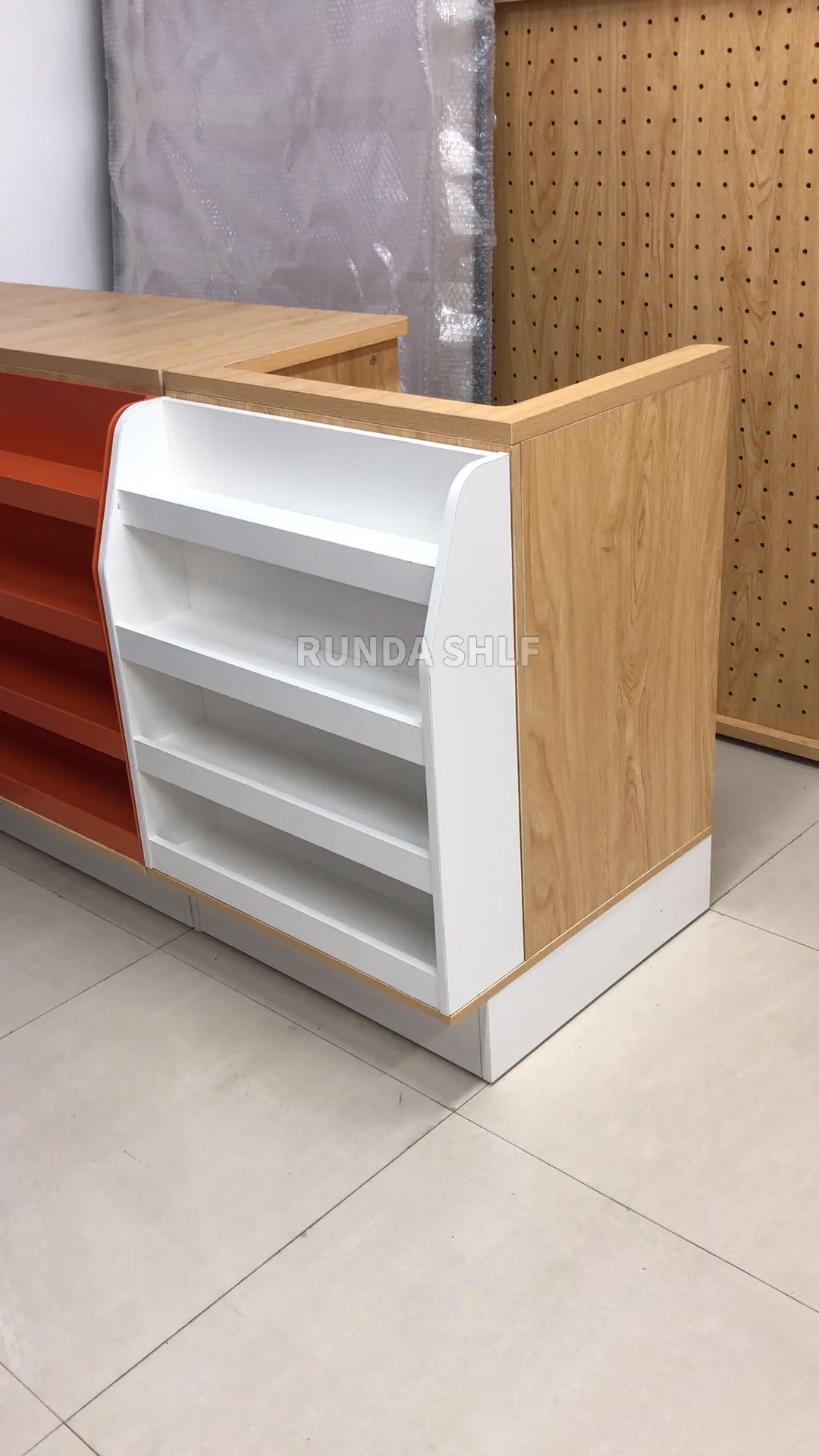 Hot Sale Product Checkout Counter Wooden Cashier Check Table Sample ...