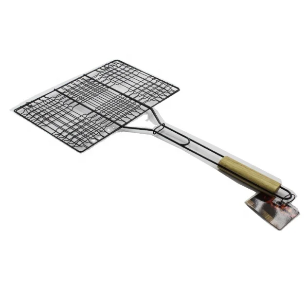 Non-stick Grill Basket BBQ Wire Mesh Grill Net for Fish & Veg