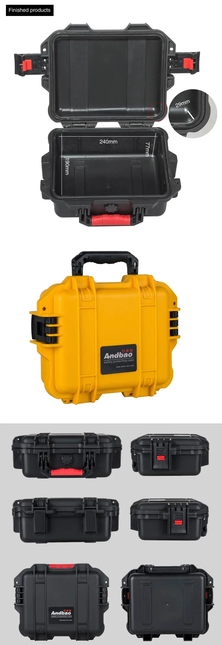 IP67 Watertight Weatherproof Hard Plastic Carrying Box Carry Case With ...