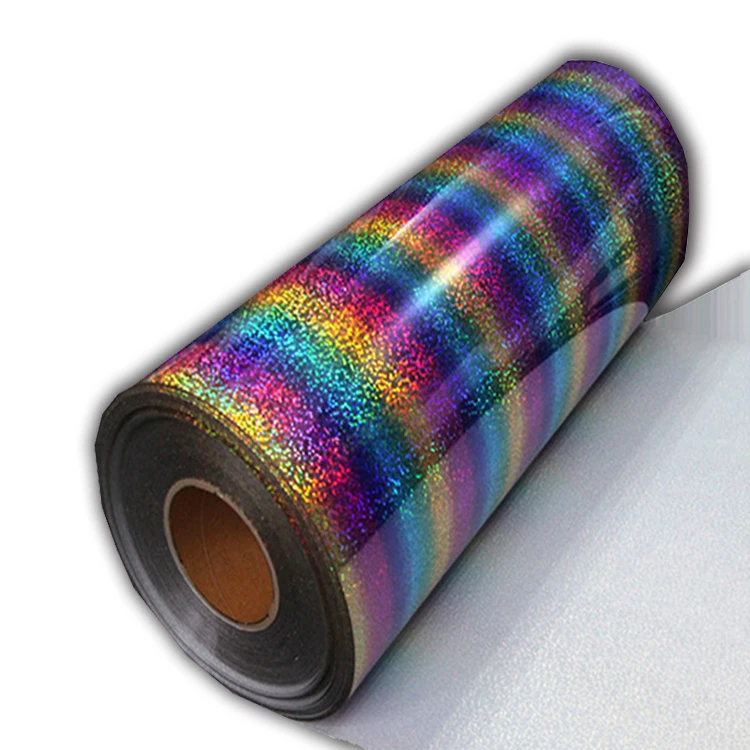 Rainbow Foil Vinyl Pet Heat Transfer Film For Custom Clothing - Buy ...