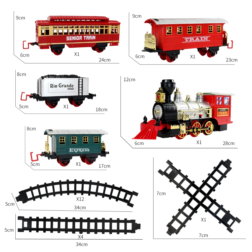 Classic 600cm Orbit Battery Operated Race Plastic Smoking Train Track ...