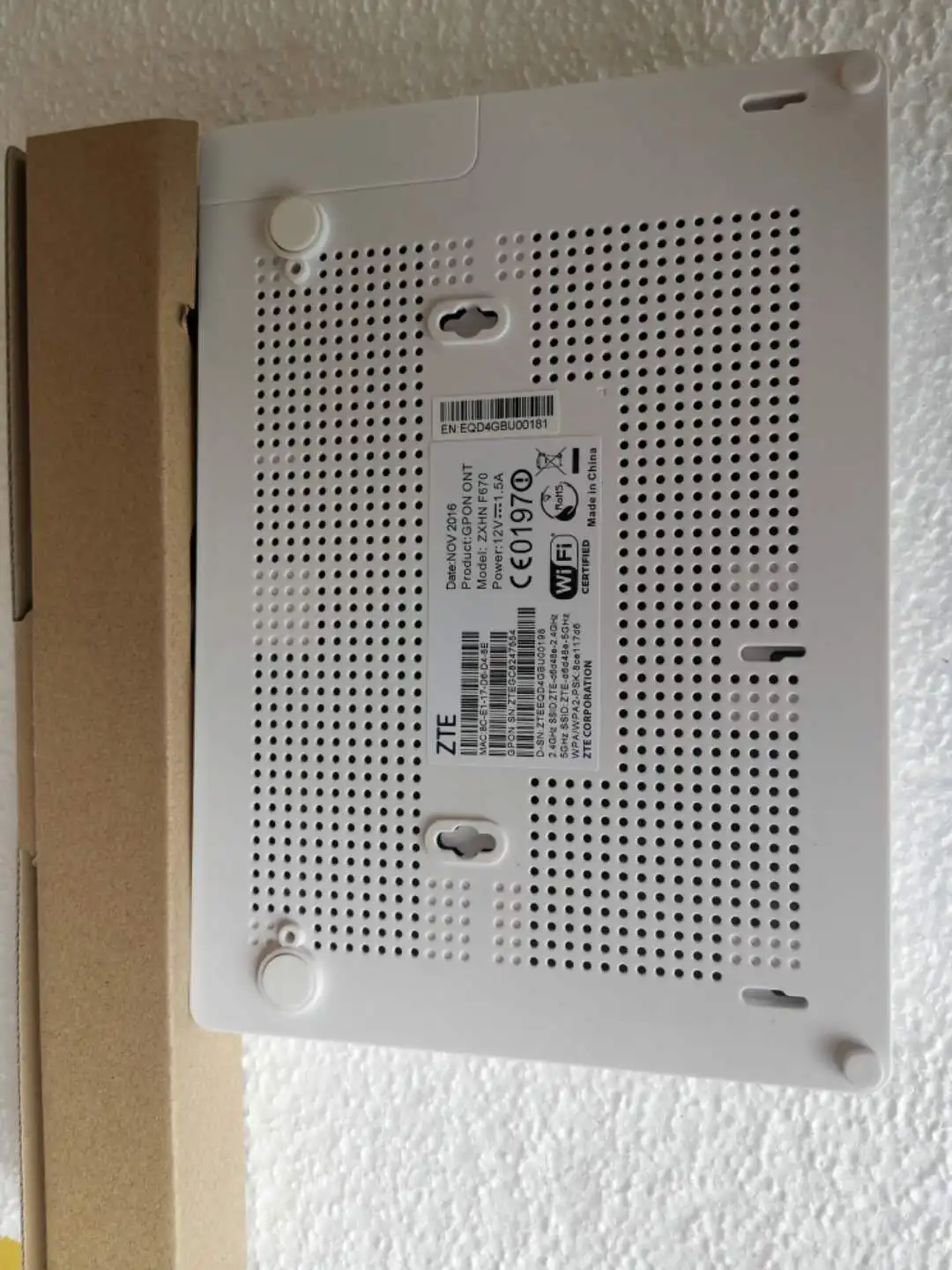 Ftth Zte F670 4ge+2pots+usb+wi-fi Gpon Onu Router With English Version ...