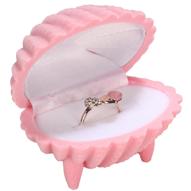 Mother of Pearl Inlaid Clamshell Seashell Clam Pearl Jewelry Box