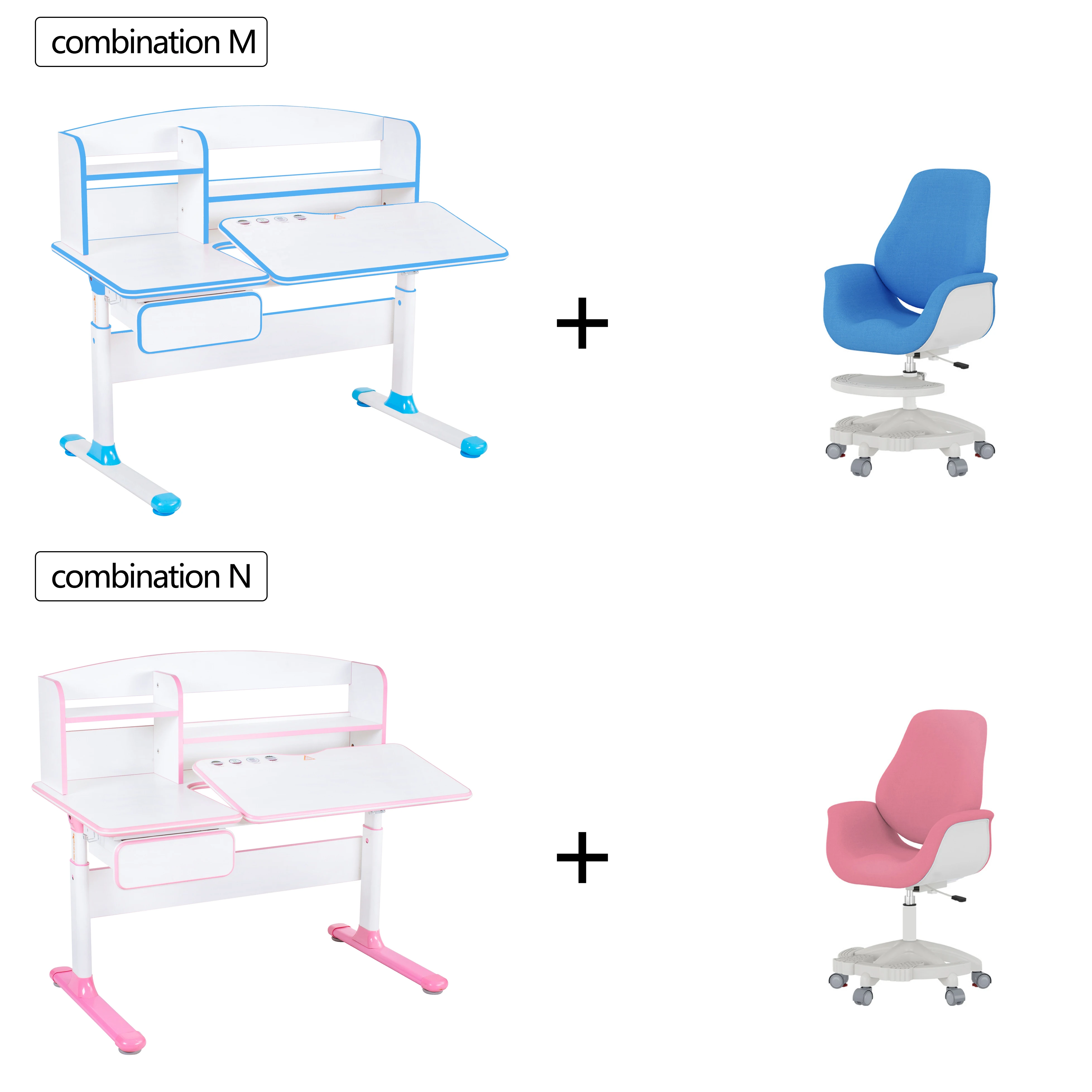Home Use Wood Metal Height Adjustable Writing Table For Kids Children ...