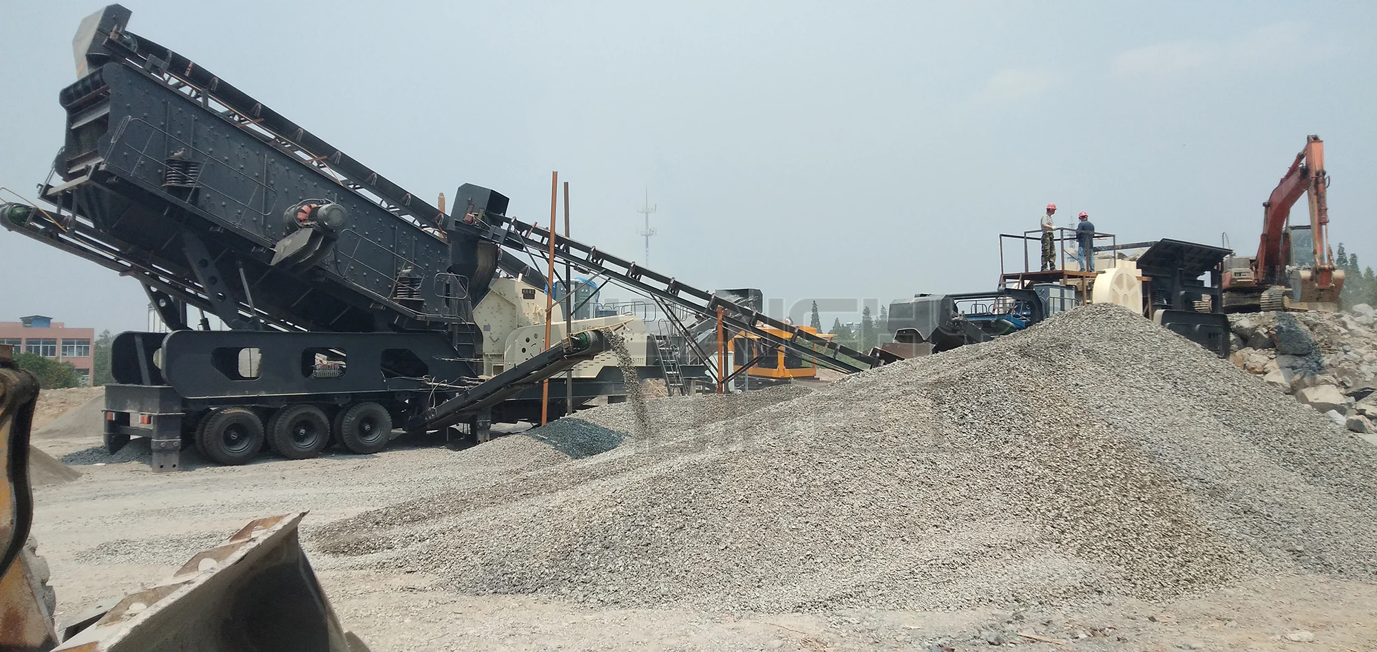 150TPH Movable Portable Mobile aggregate crusher plant/mobile stone ...