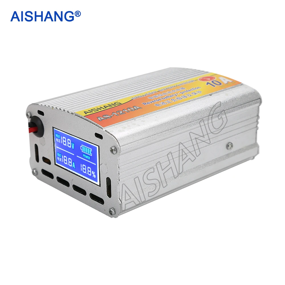 AISHANG 12V 10A LCD Lead-Acid Battery Charger - Intelligent & Efficient