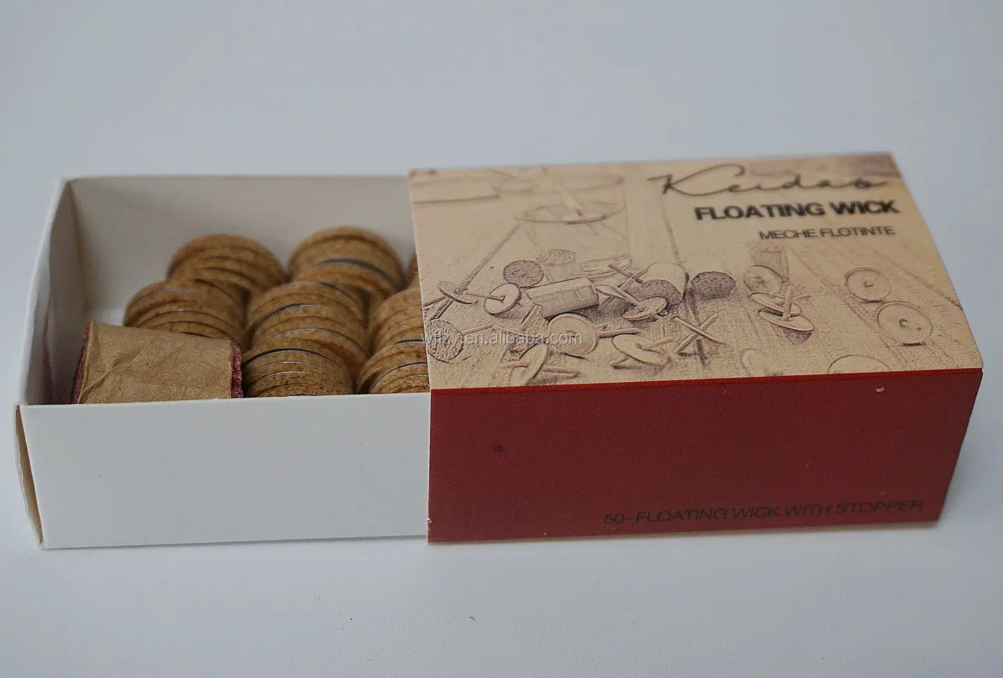 Vigil Oil FLOATING WICK - Jewish Floating Wicks & Cork Floaters