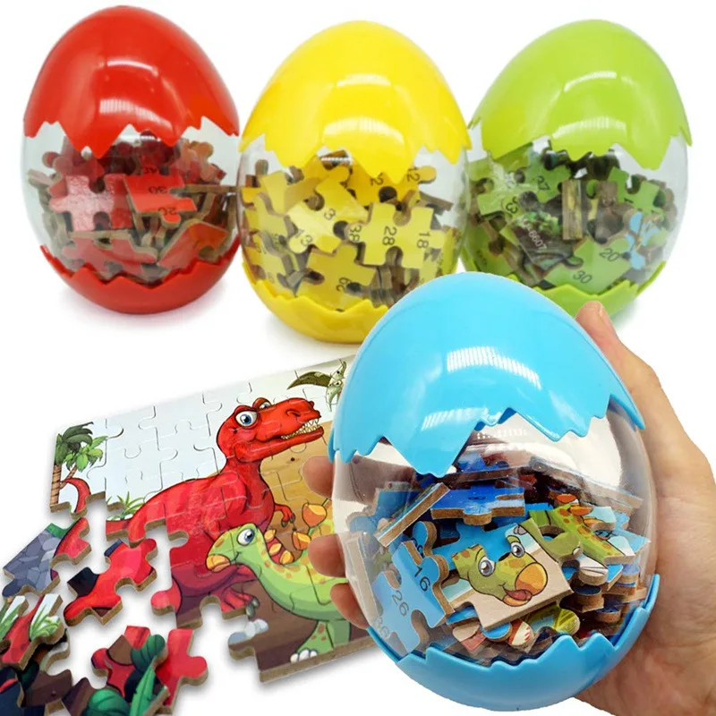 Dinosaur Egg Puzzles Jigsaw Puzzle Each With 60 Pieces Easter Eggs ...