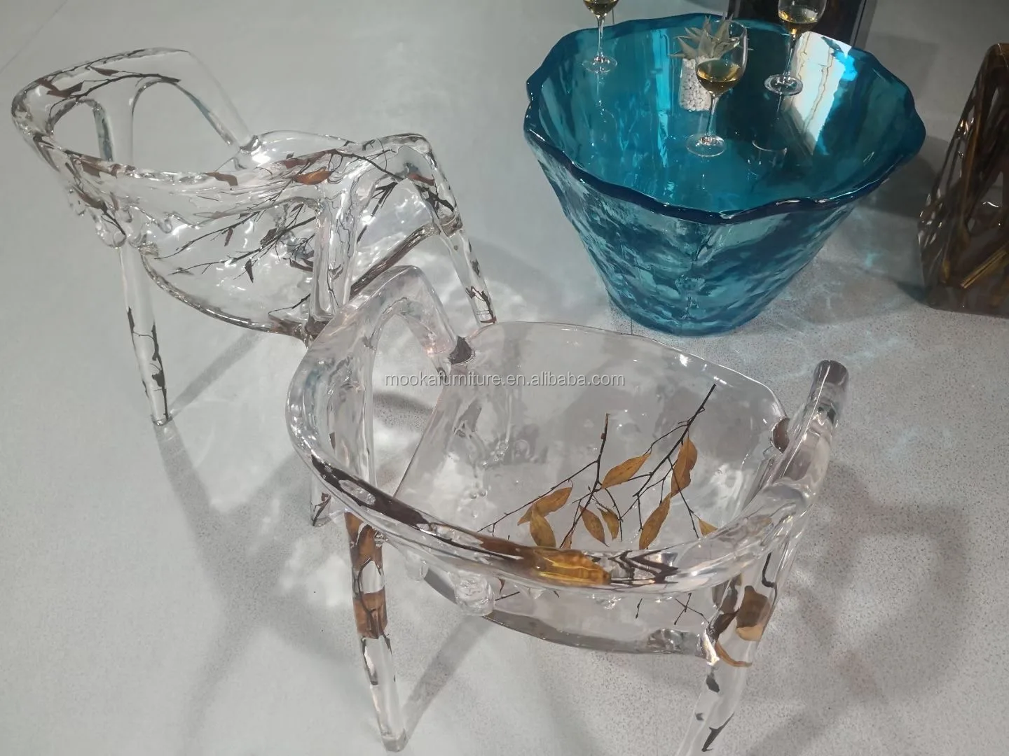 Luxury Home Decoration High-end Transparent Furniture Clear Epoxy Resin ...