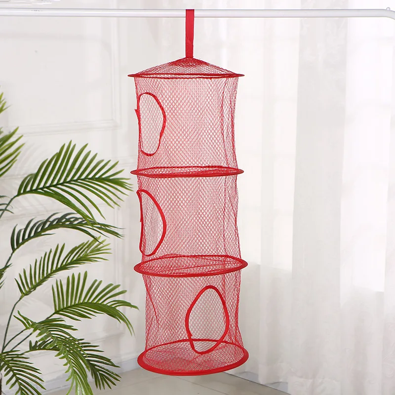 2020 Household Foldable 3 Layers Collapsible Mesh Hanging Organizer ...