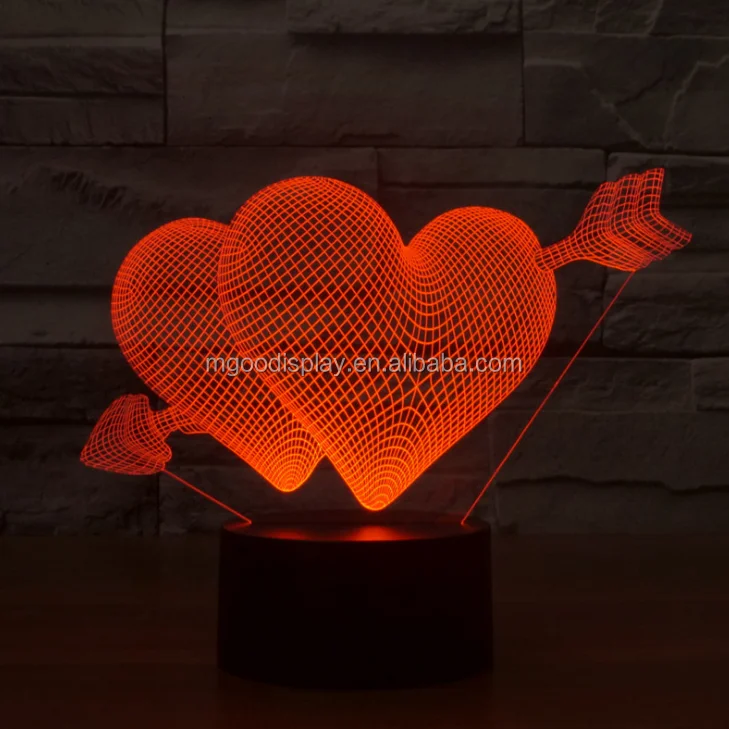 Custom Pattern 3d Light,3d Lamp Optical Illusion Night Light 7 Colors ...