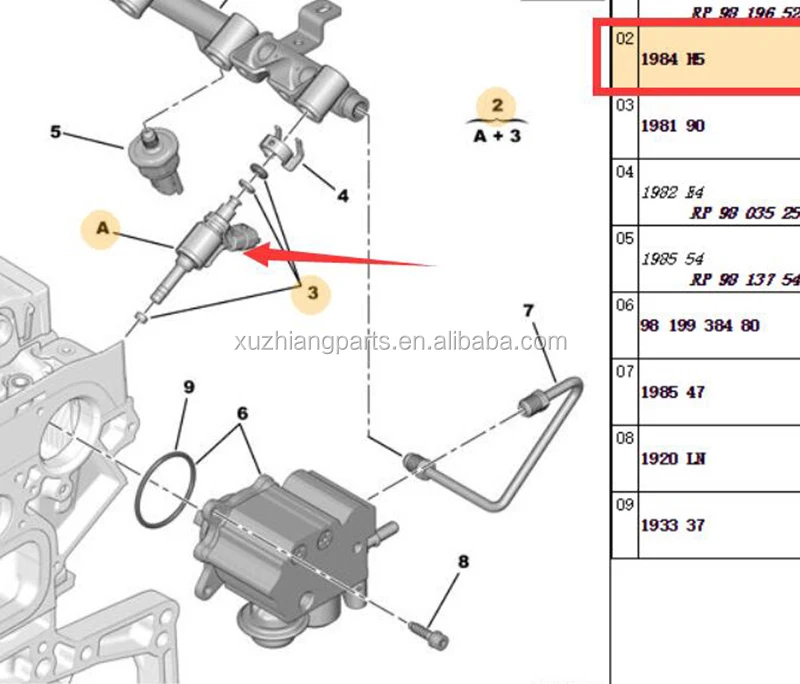 Automotive Spare Parts Fuel Injector 13537591623 1984h5 V759562380 For ...