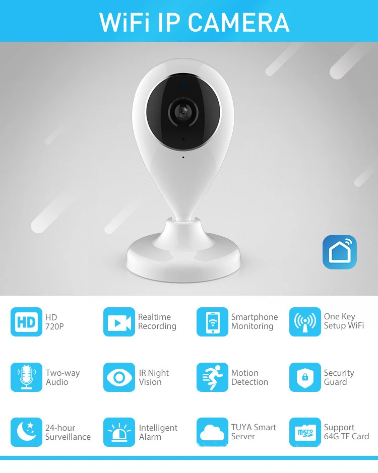 Tuya Hd Indoor Home Smart Wireless Hidden P2p Style Ip Wifi Mini Cube ...