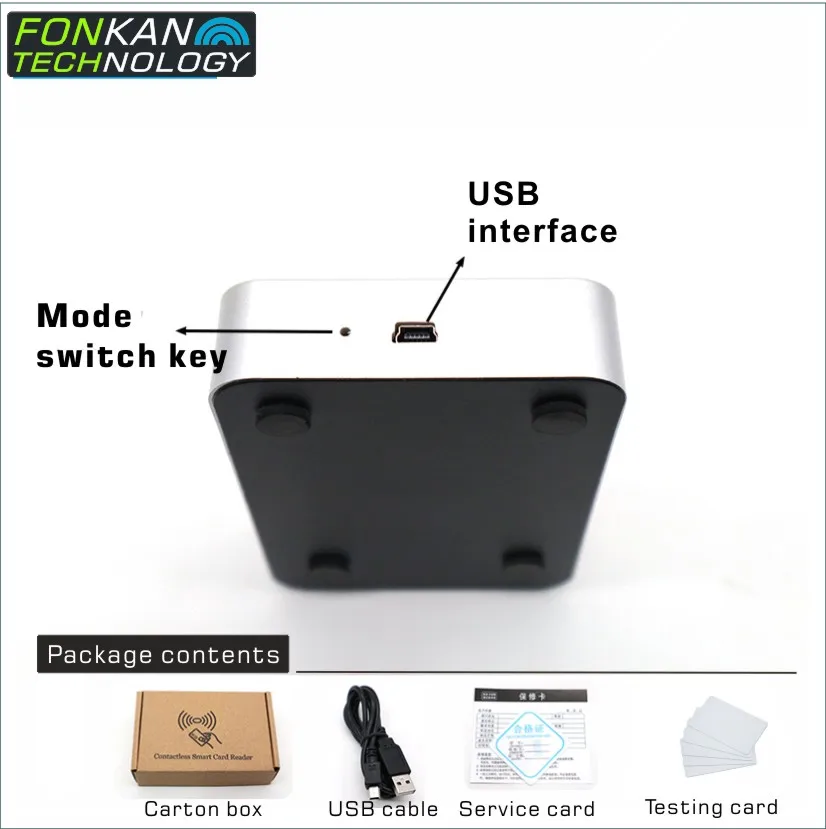 Epc Gen2 Tag Read/write/keybaord Output Usb Interface Uhf Rfid Desktop ...