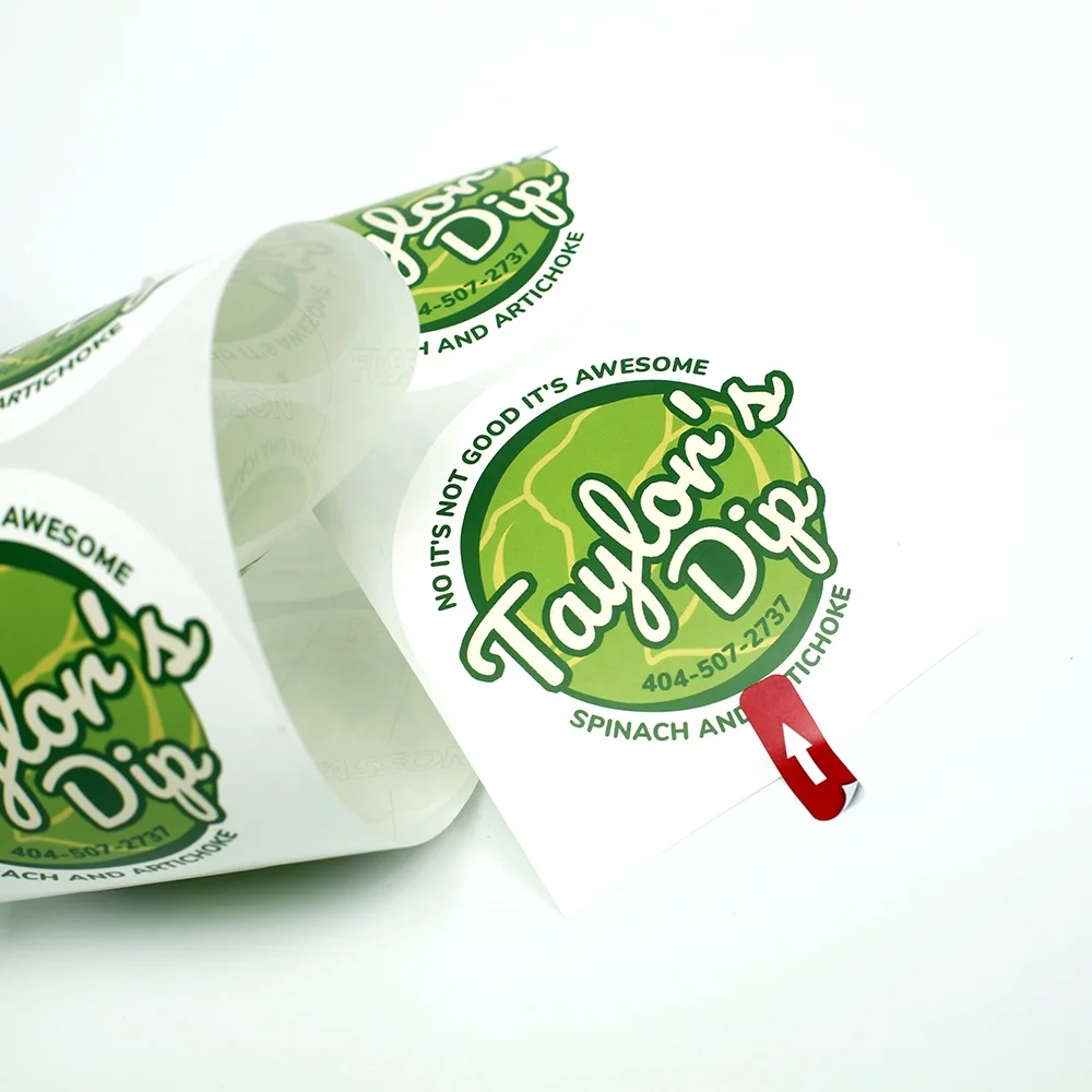 Personalized Biodegradable Circle Adhesive Labels Printing 5cm Round ...