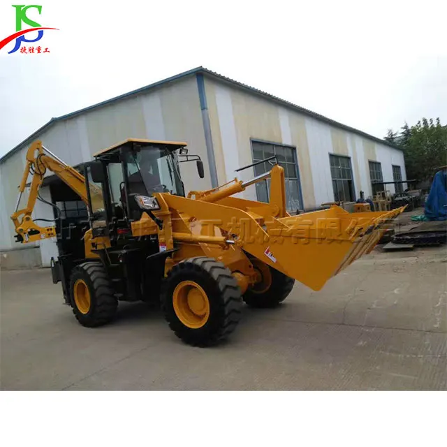 Js 1 Ton Loader Backhoe With 0.5m3 Loading Bucket Excavator Loader Slip ...