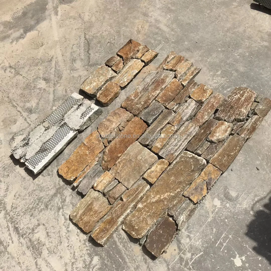 Exterior Outdoor Rusty Quartzite Stone Veneer Wall Cladding| Alibaba.com